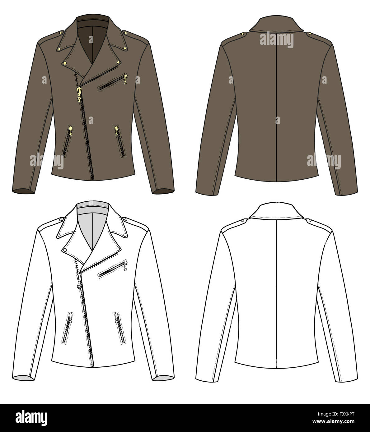 Outline jacket illustration hi-res stock photography and images - Alamy