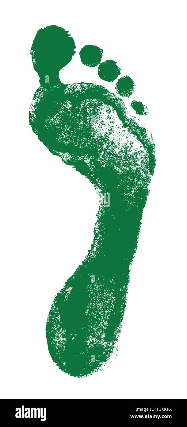 Human footprint right foot on Cut Out Stock Images & Pictures - Alamy