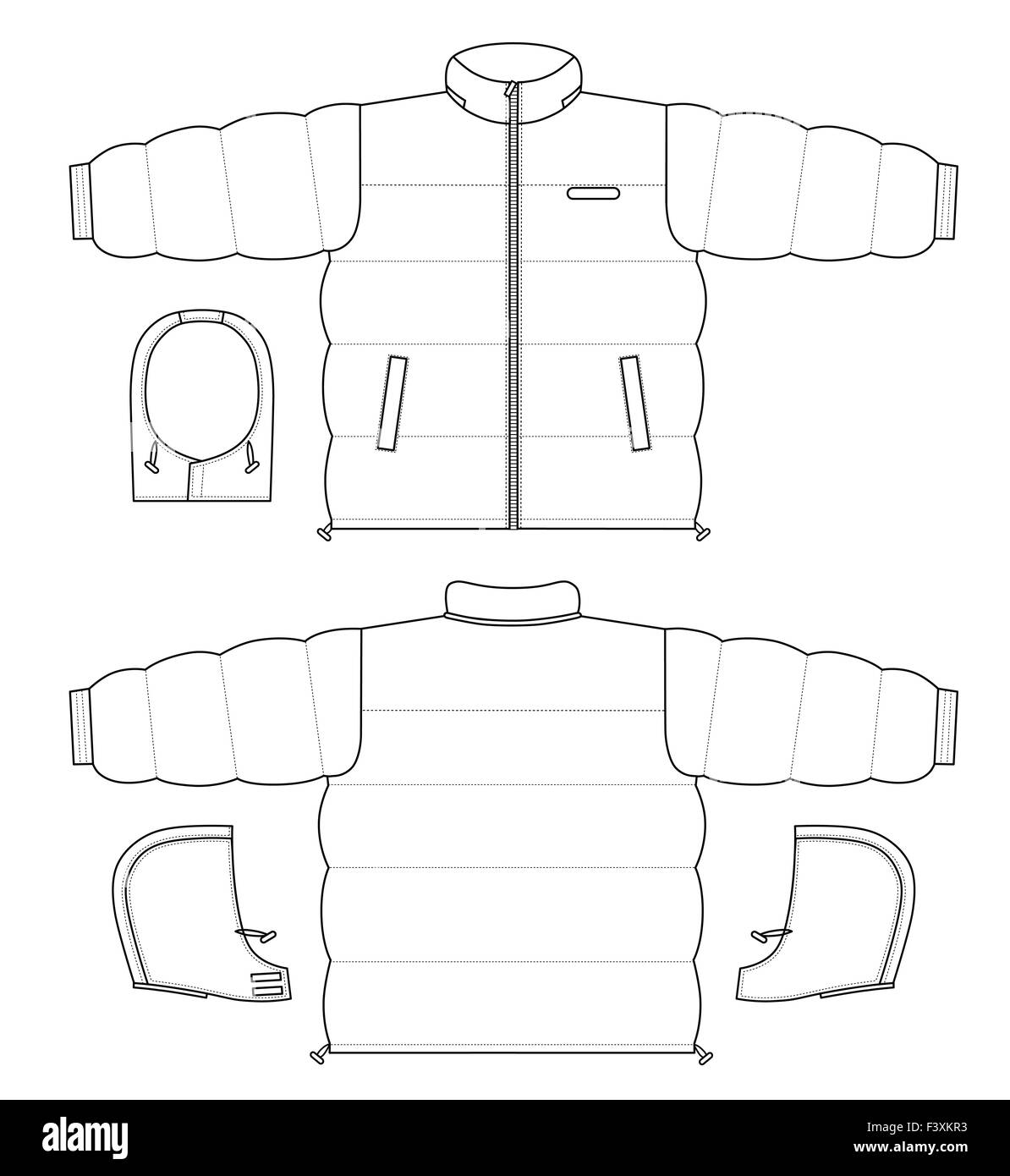 Jacket drawing Black and White Stock Photos & Images - Alamy