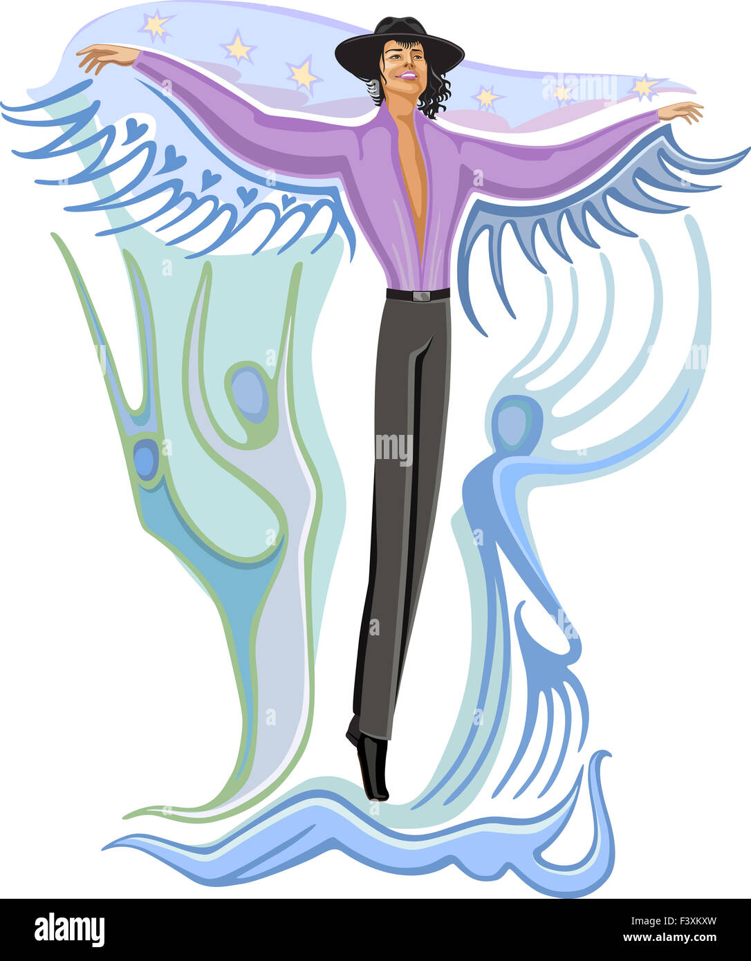 Flying man art hi-res stock photography and images - Alamy