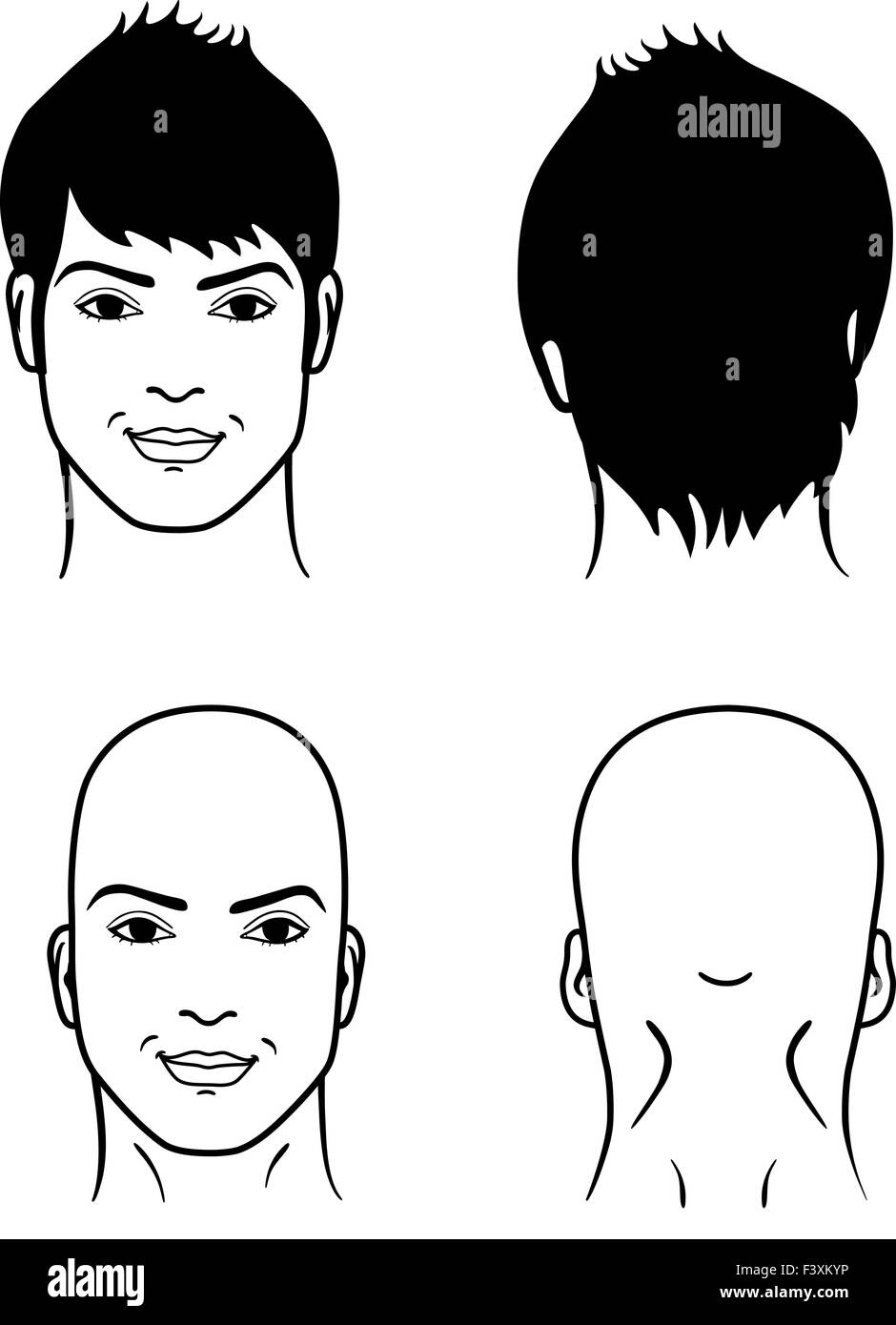 Front view attractive young Cut Out Stock Images & Pictures - Alamy