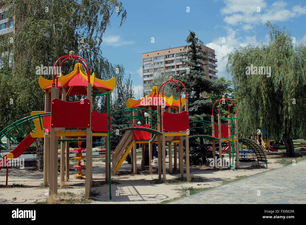Russian children's playground Stock Photo - Alamy