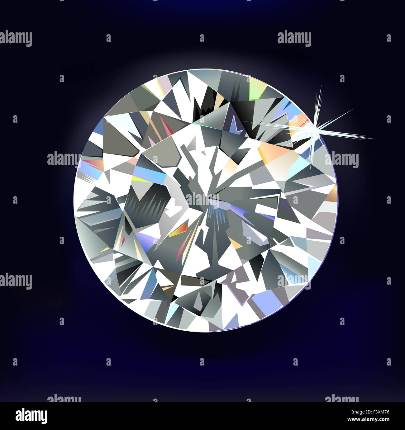 Blue gemstone diamond on black hi-res stock photography and images - Alamy