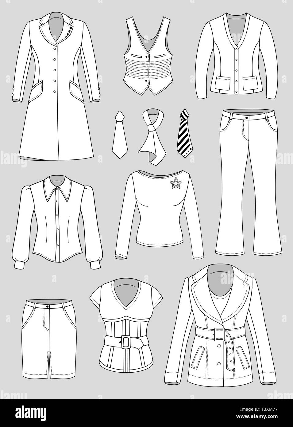 Top manager woman clothing set Stock Photo - Alamy