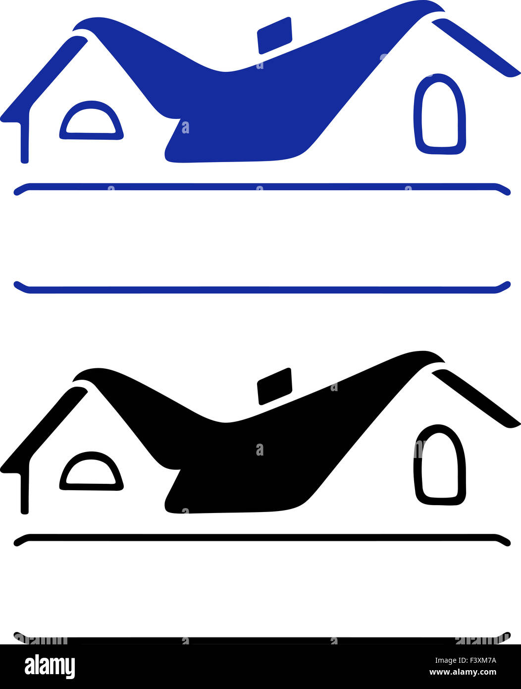 House sign isolated on white background Stock Photo - Alamy