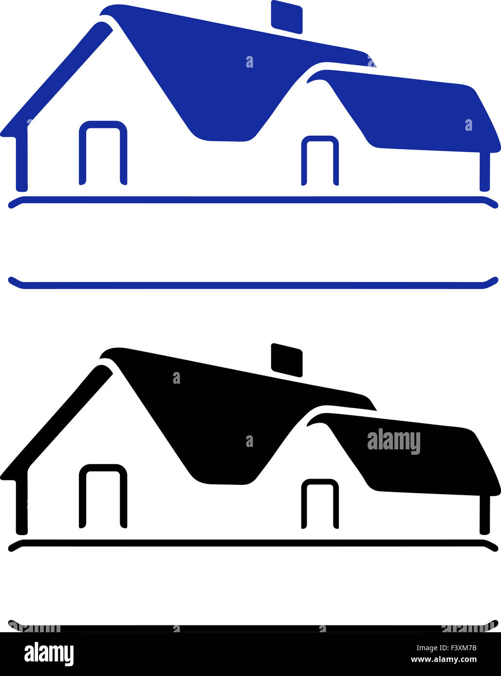 House sign isolated on white background Stock Photo - Alamy