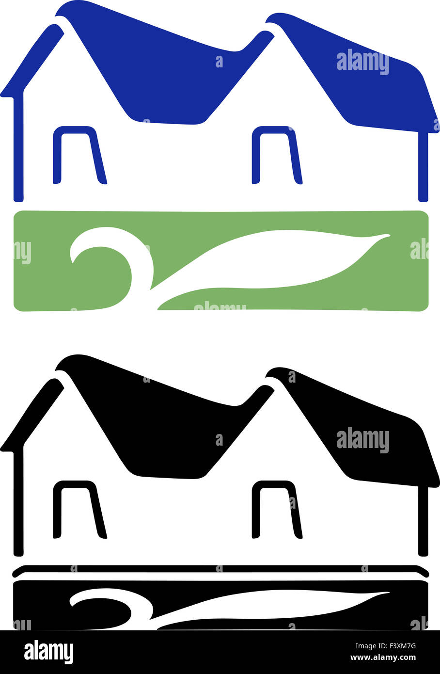 House sign isolated on white background Stock Photo - Alamy