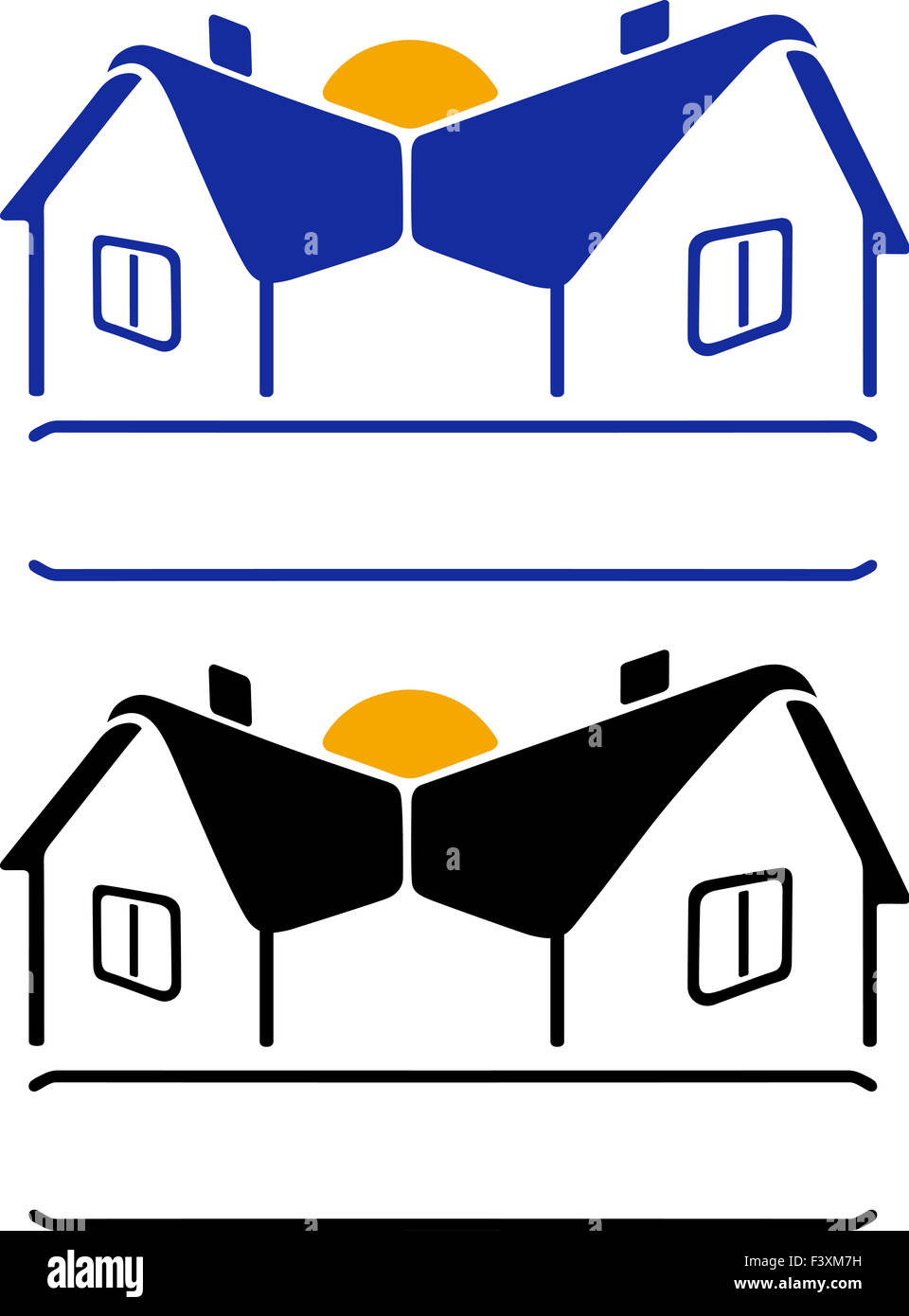 House sign isolated on white background Stock Photo - Alamy