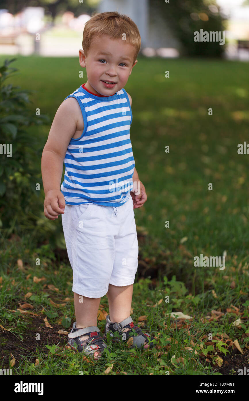 Three year old boy blue hi-res stock photography and images - Alamy