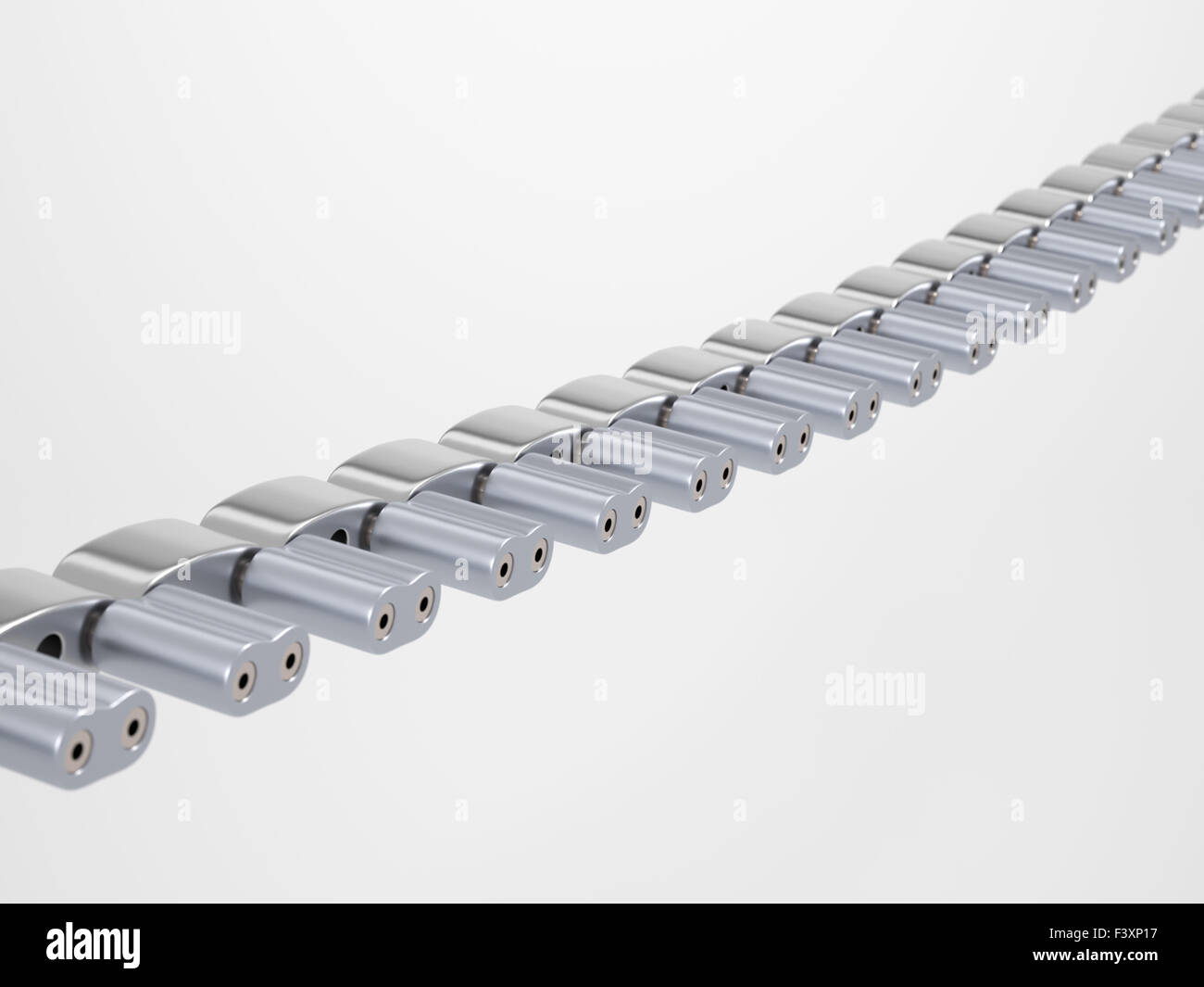 Half of a metallic chain Stock Photo - Alamy