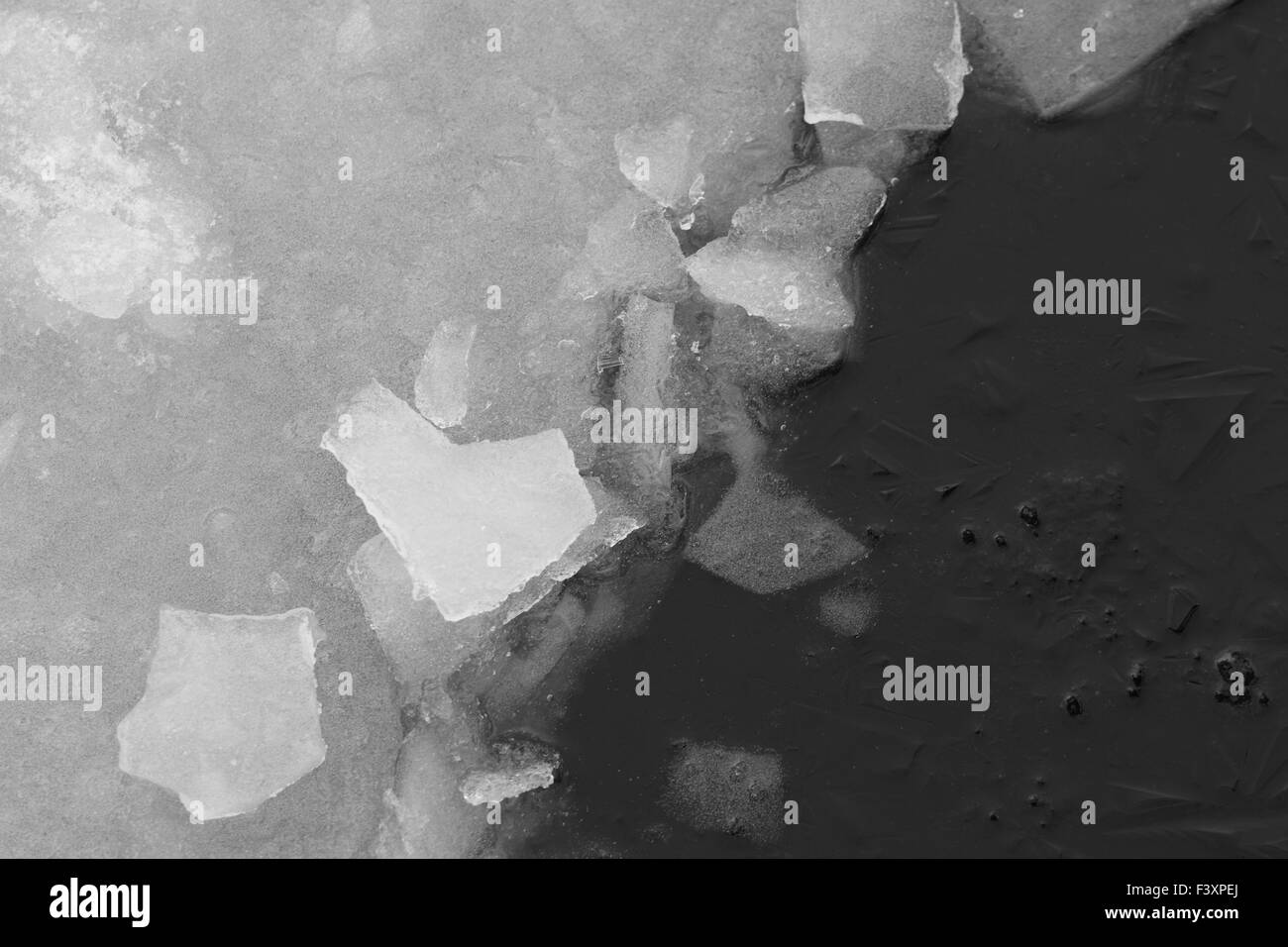 Ice frozen water natural background Stock Photo - Alamy