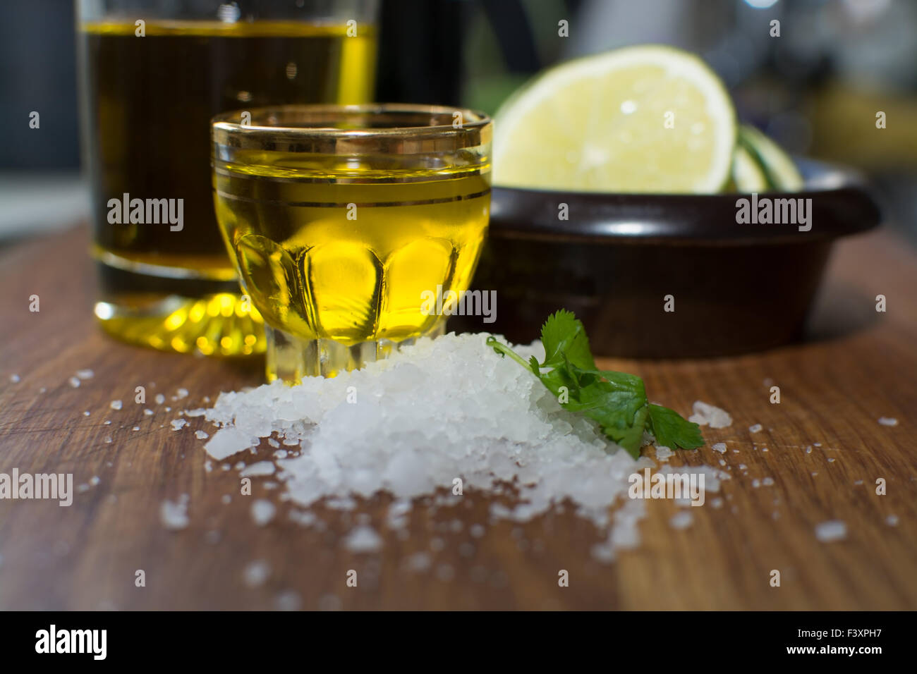 Salt with olive oil hi-res stock photography and images - Alamy