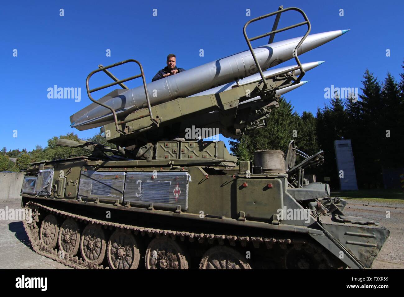 Benneckenstein, Germany. 02nd Oct, 2015. Tank driver Mario Taezer ...
