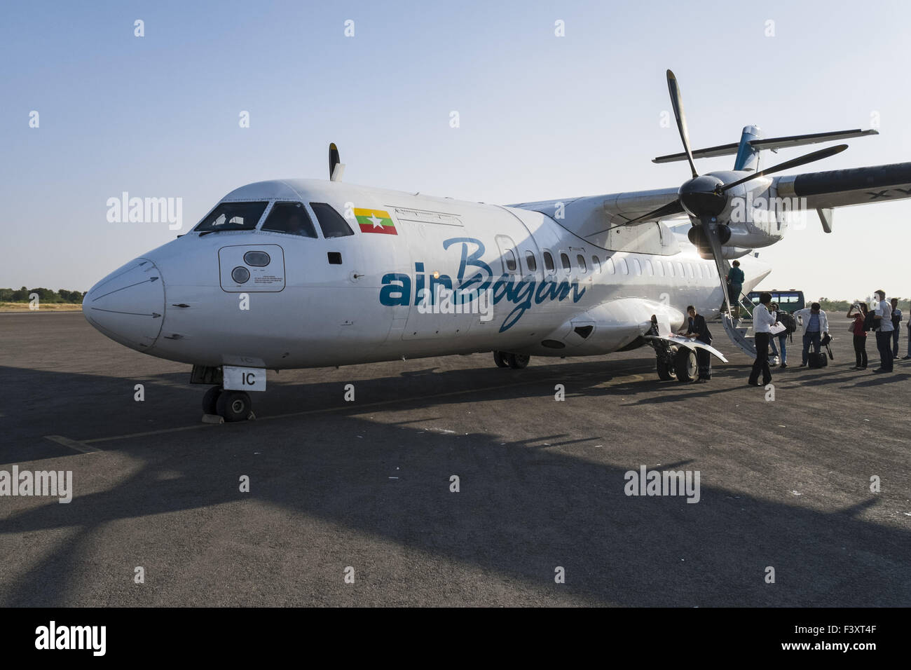 Airplane of Air Bagan at Nyaung U Airport Stock Photo - Alamy