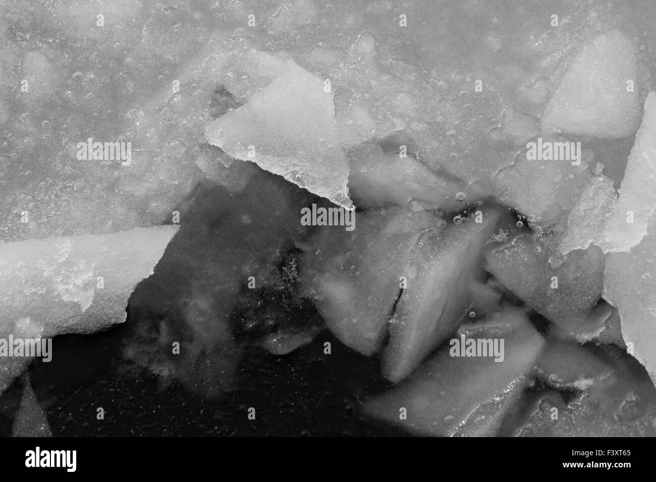 Ice frozen water natural background Stock Photo - Alamy