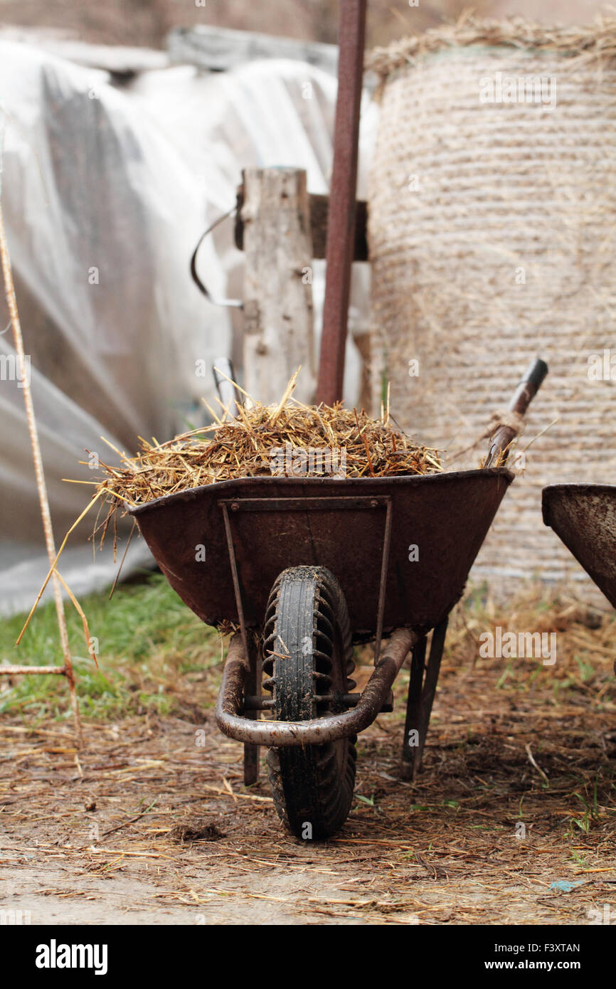 Wheelbarrow close up hi-res stock photography and images - Alamy