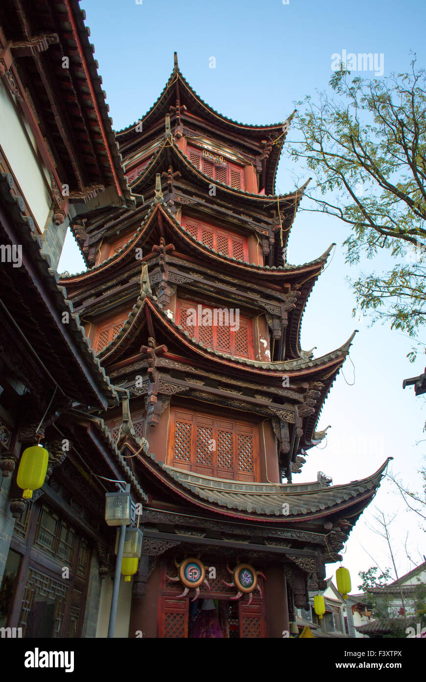 The pagoda viewing from the bottom Stock Photo - Alamy