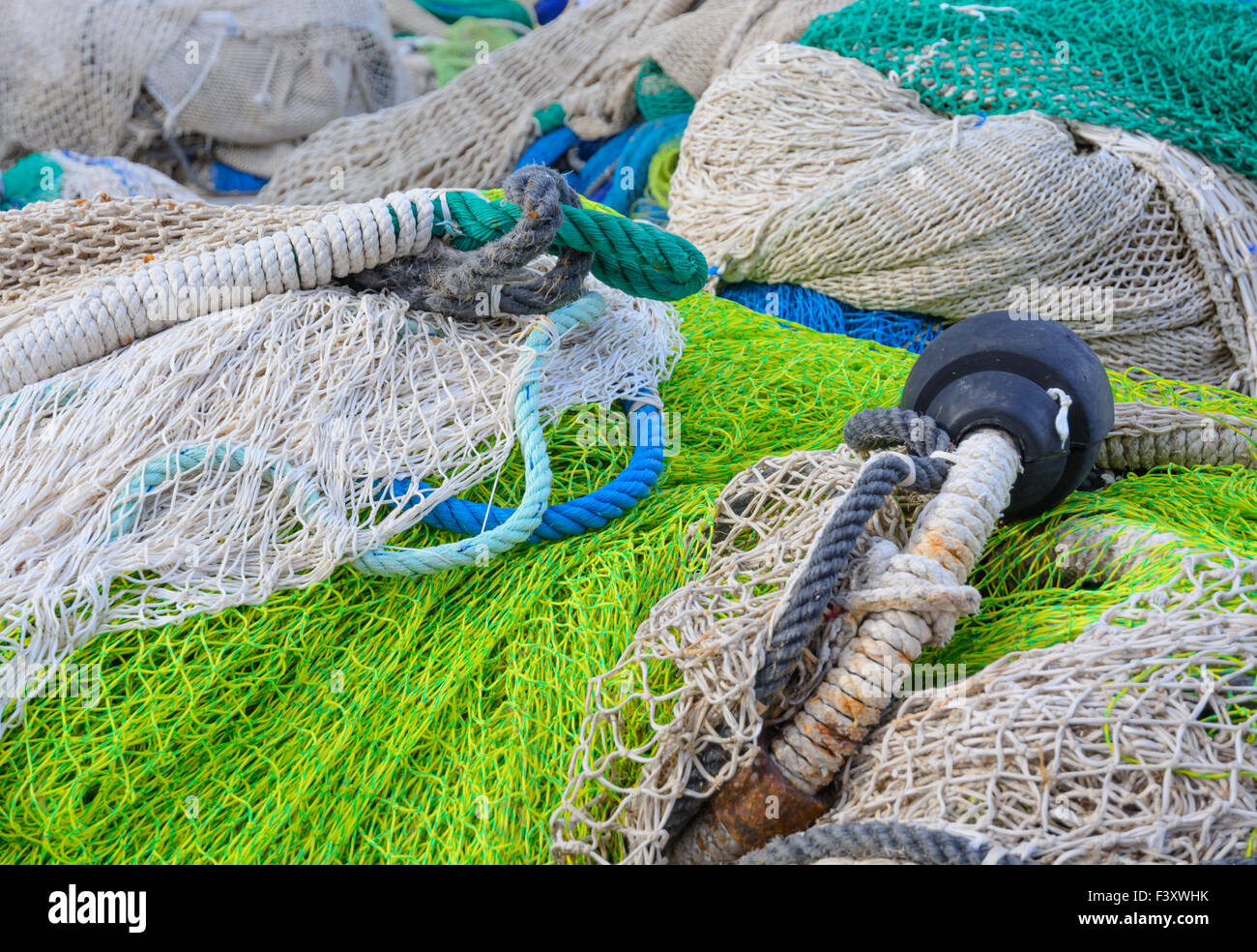 Green fishing net Stock Photo - Alamy