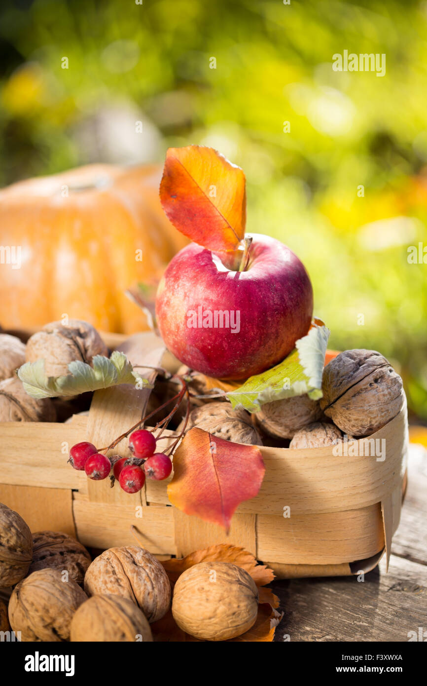 Fruits and vegetables in autumn Stock Photo - Alamy