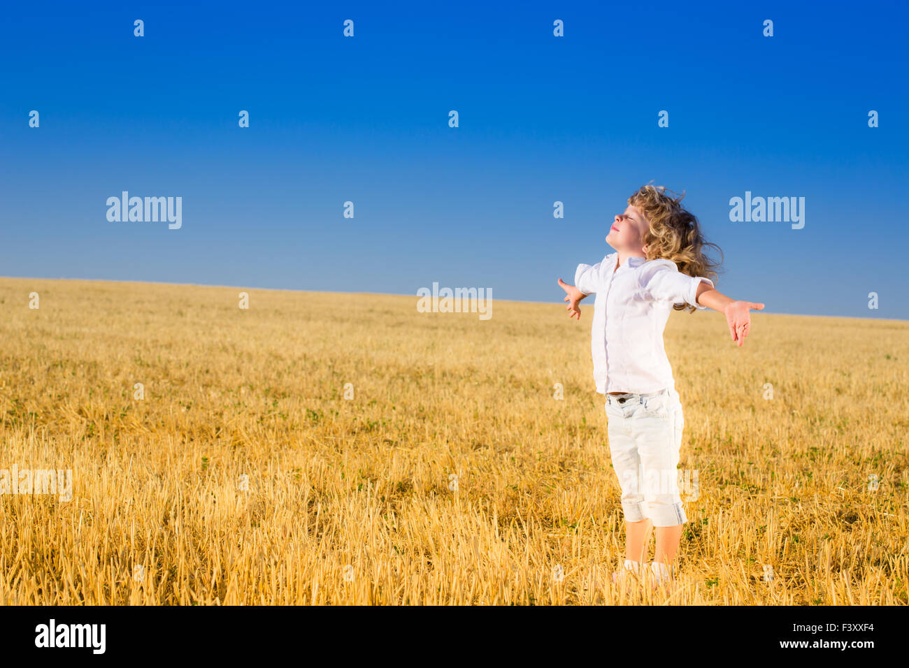 Child in the field hi-res stock photography and images - Alamy