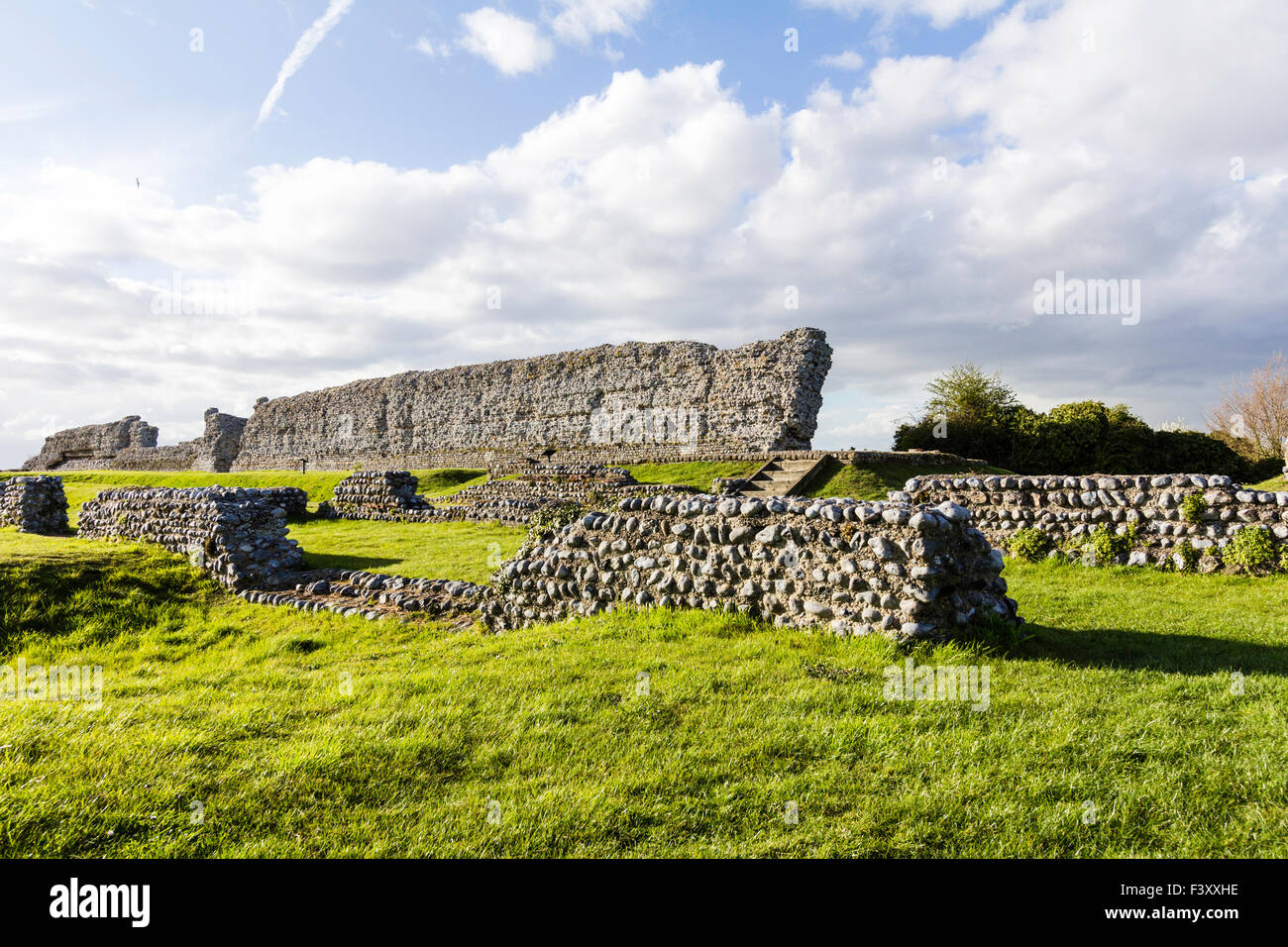 England, Richborough. Rutupiae. Roman Saxon shore fort. 3rd century ...
