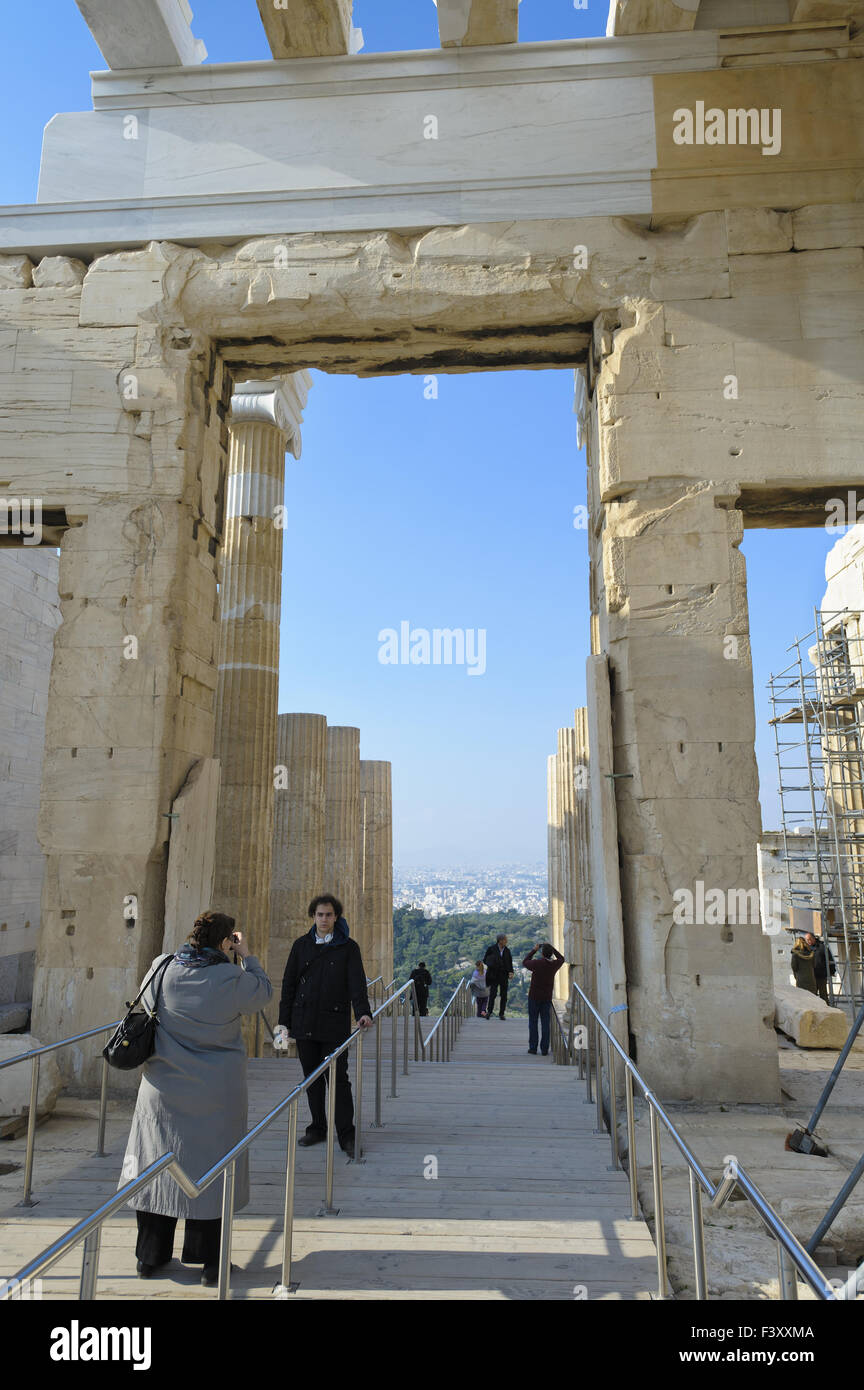 Propylaea, Acropolis, Athens, Greece Stock Photo - Alamy