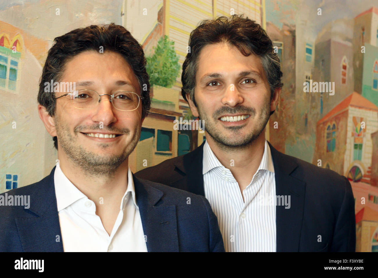 Beirut, Lebanon. 23rd July, 2015. The brothers Karim (l) and Sandro ...