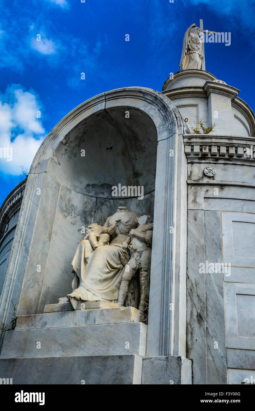Angel with cross towers over the legendary crypts in the oldest and ...