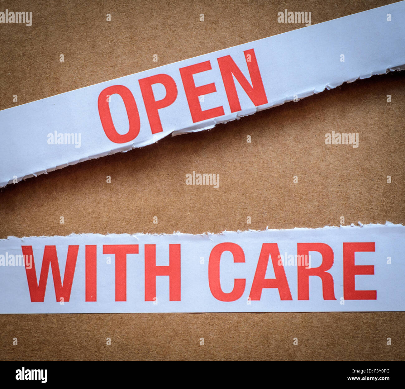 Open WIth Care Package Stock Photo - Alamy