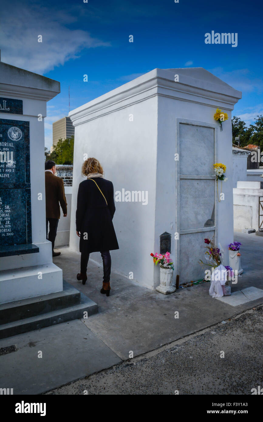Visitors to the legendary above ground crypts in the oldest and most ...