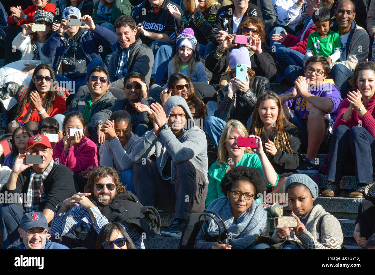 Crowd people sitting in bleachers hi-res stock photography and images ...