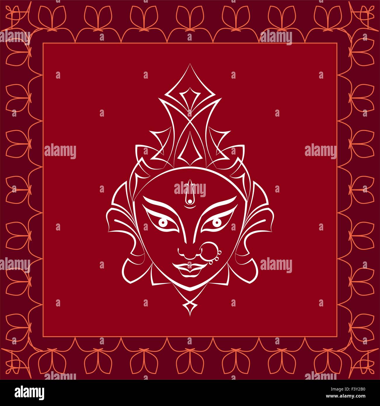 Durga Goddess of Power Vector Art Stock Vector Image & Art - Alamy