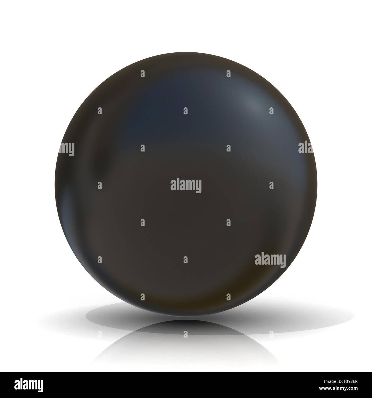 3D black sphere isolated on white background Stock Photo - Alamy