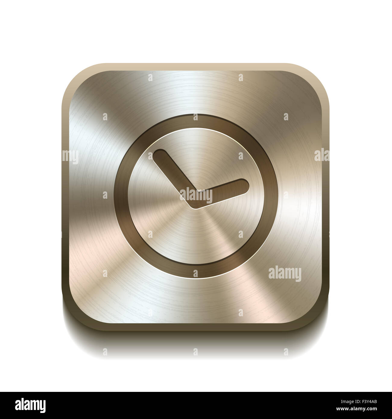 Clock icon button Stock Photo - Alamy