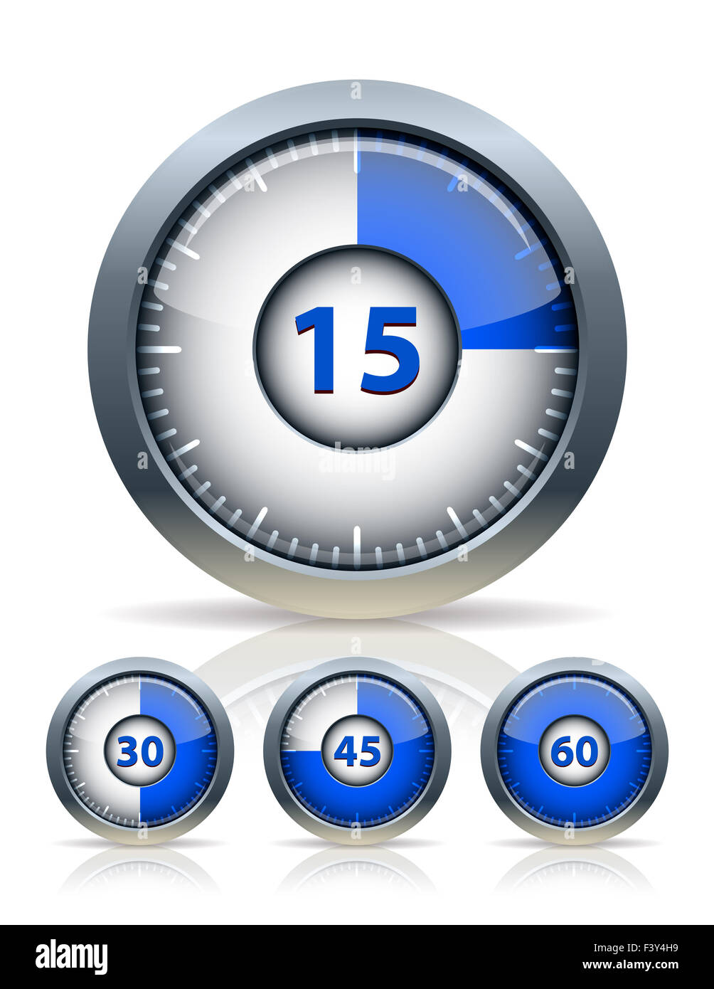 Set of timer clock Stock Photo - Alamy