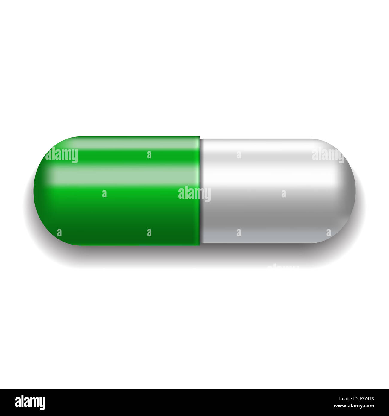 Green and white pill Stock Photo - Alamy