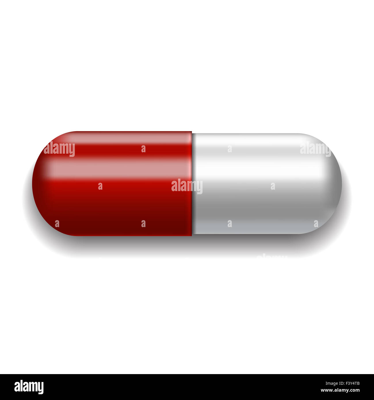 Red and white pill Stock Photo - Alamy