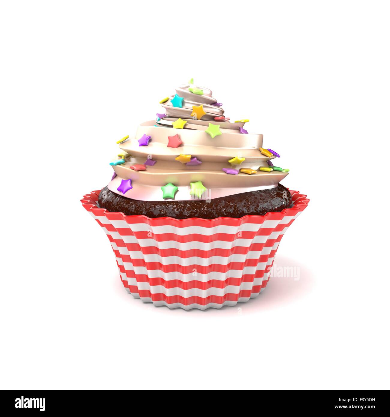 Cupcake. 3D render illustration isolated on white background Stock ...