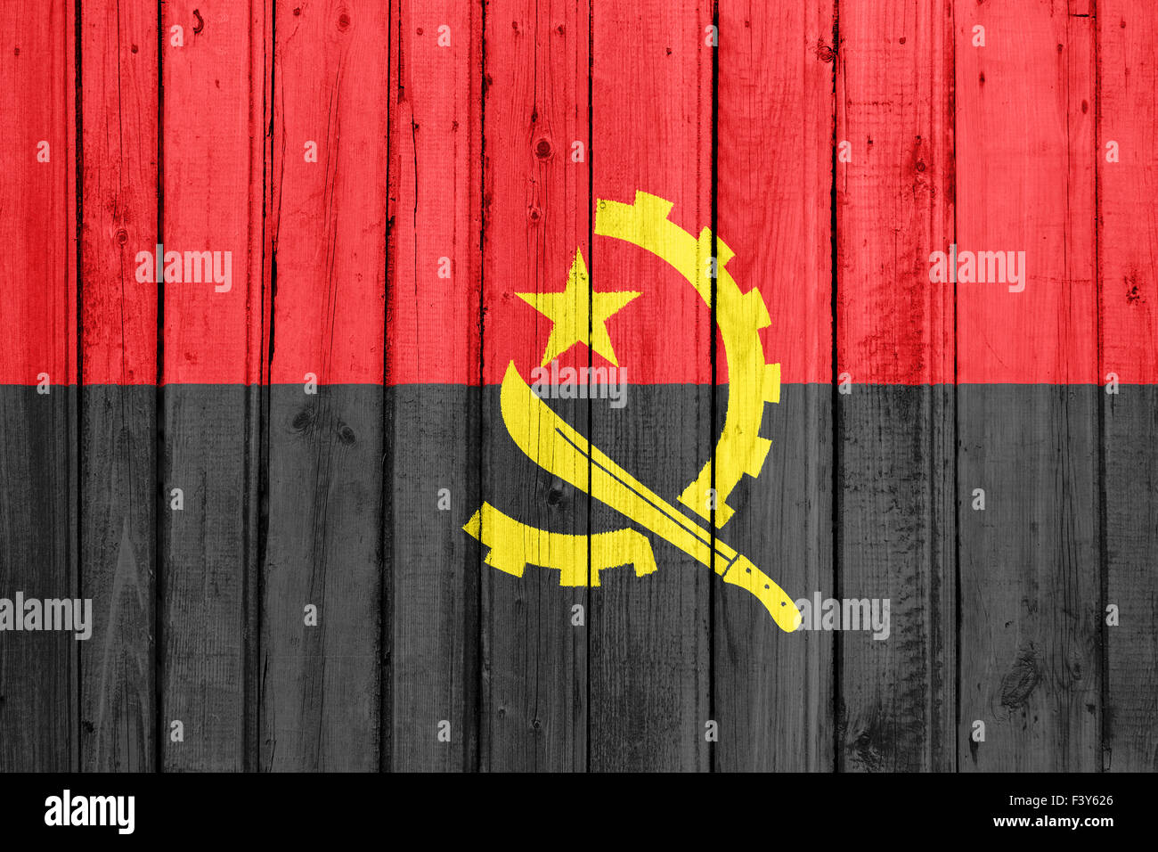 The Angolan flag Stock Photo - Alamy