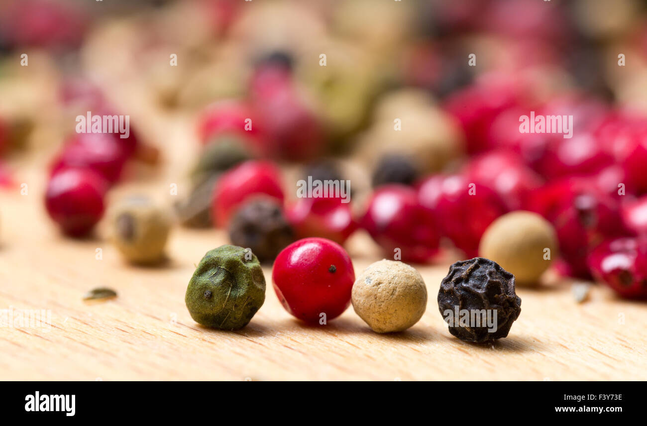 Dry multicolored peppercorn Stock Photo - Alamy
