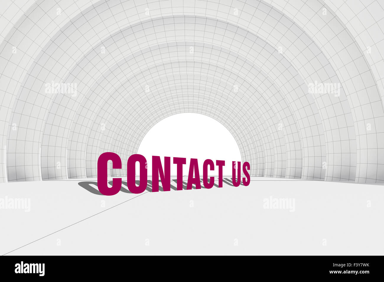 contact us text 3d over white background Stock Photo - Alamy