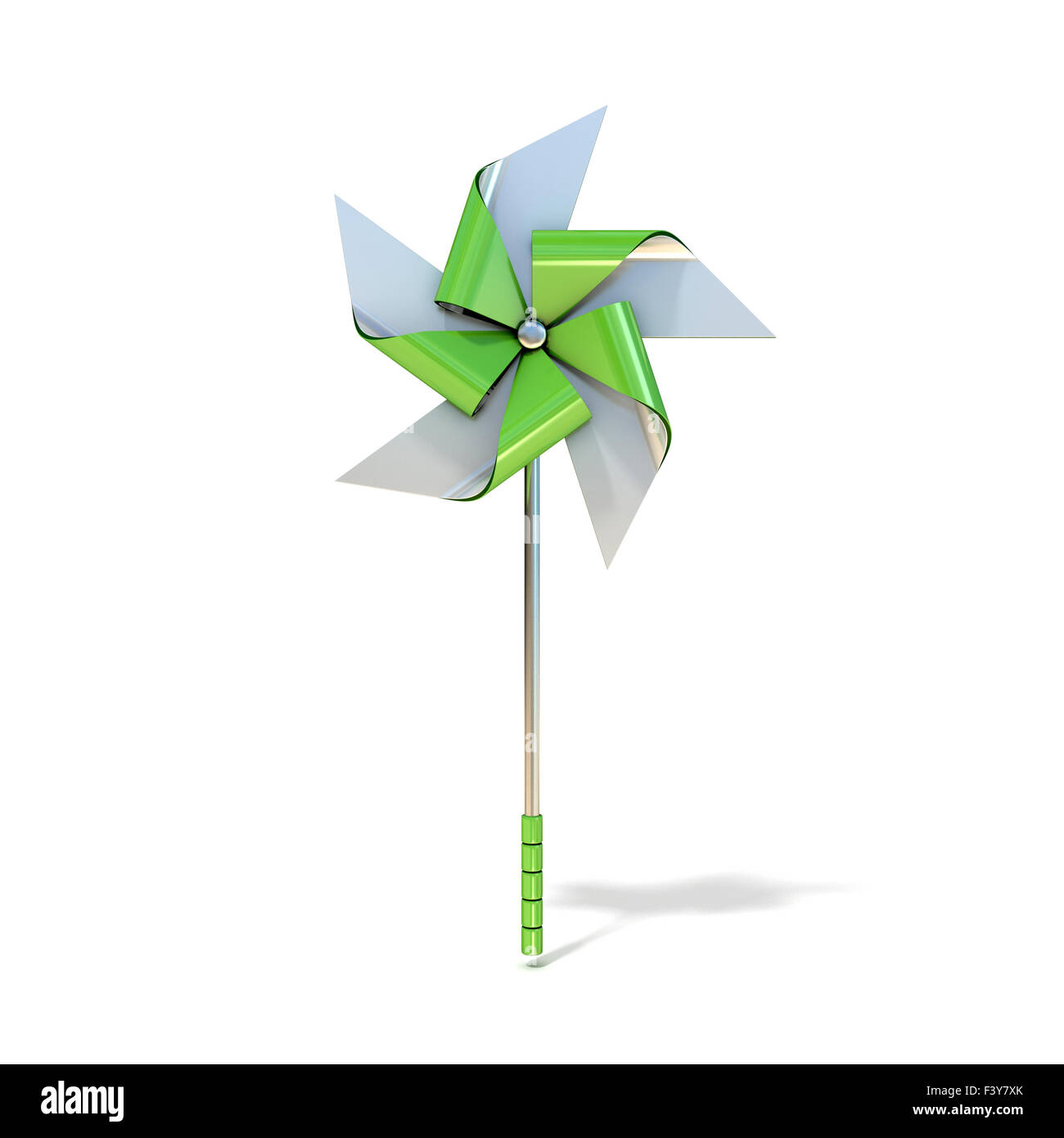 Pinwheel toy, five sided. 3D render illustration isolated on white ...