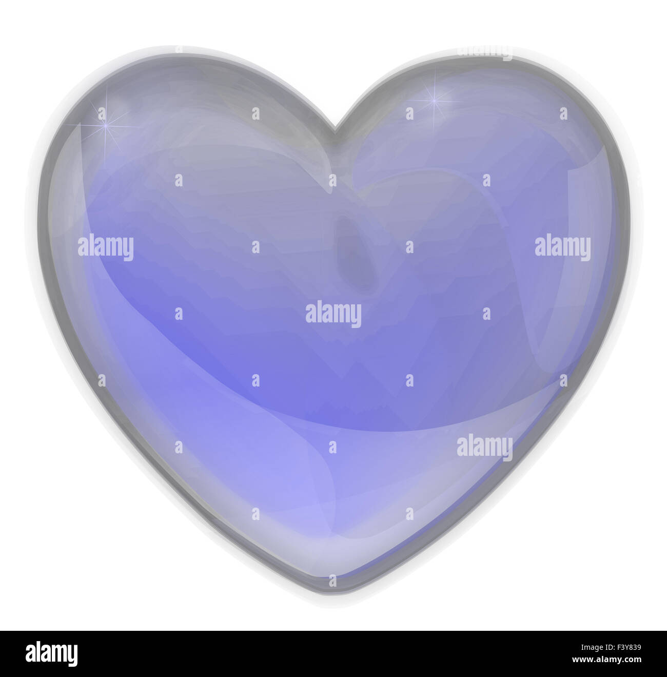 Iced heart on a white background Stock Photo - Alamy