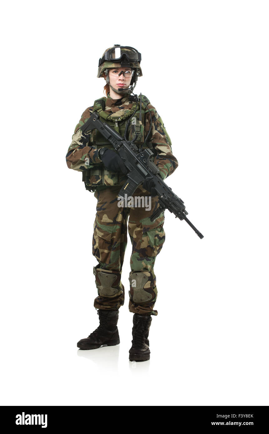 NATO soldier in full gear Stock Photo - Alamy