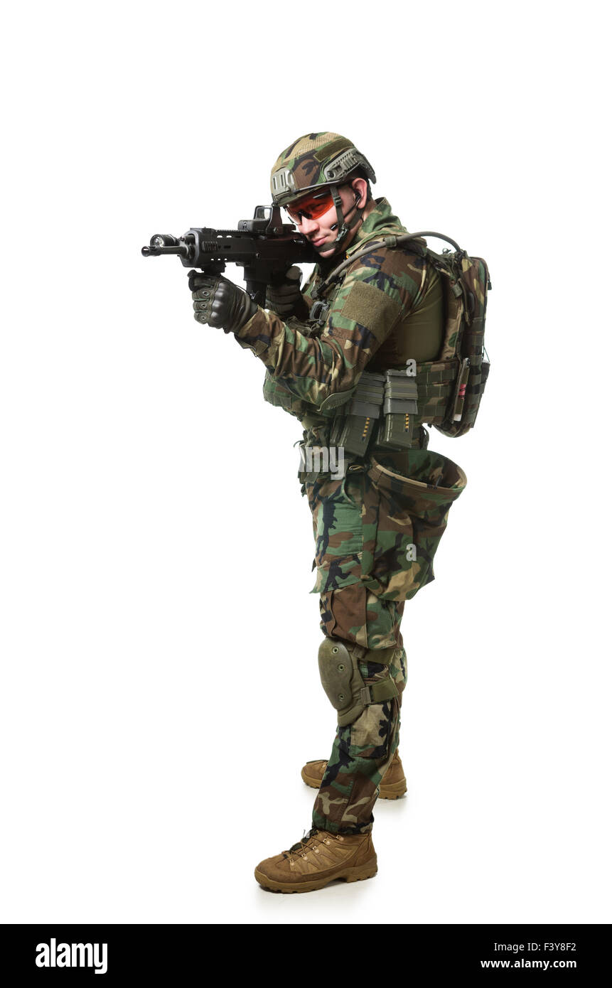 NATO soldier in full gear Stock Photo - Alamy