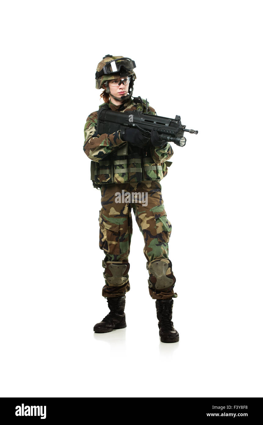 NATO soldier in full gear Stock Photo - Alamy