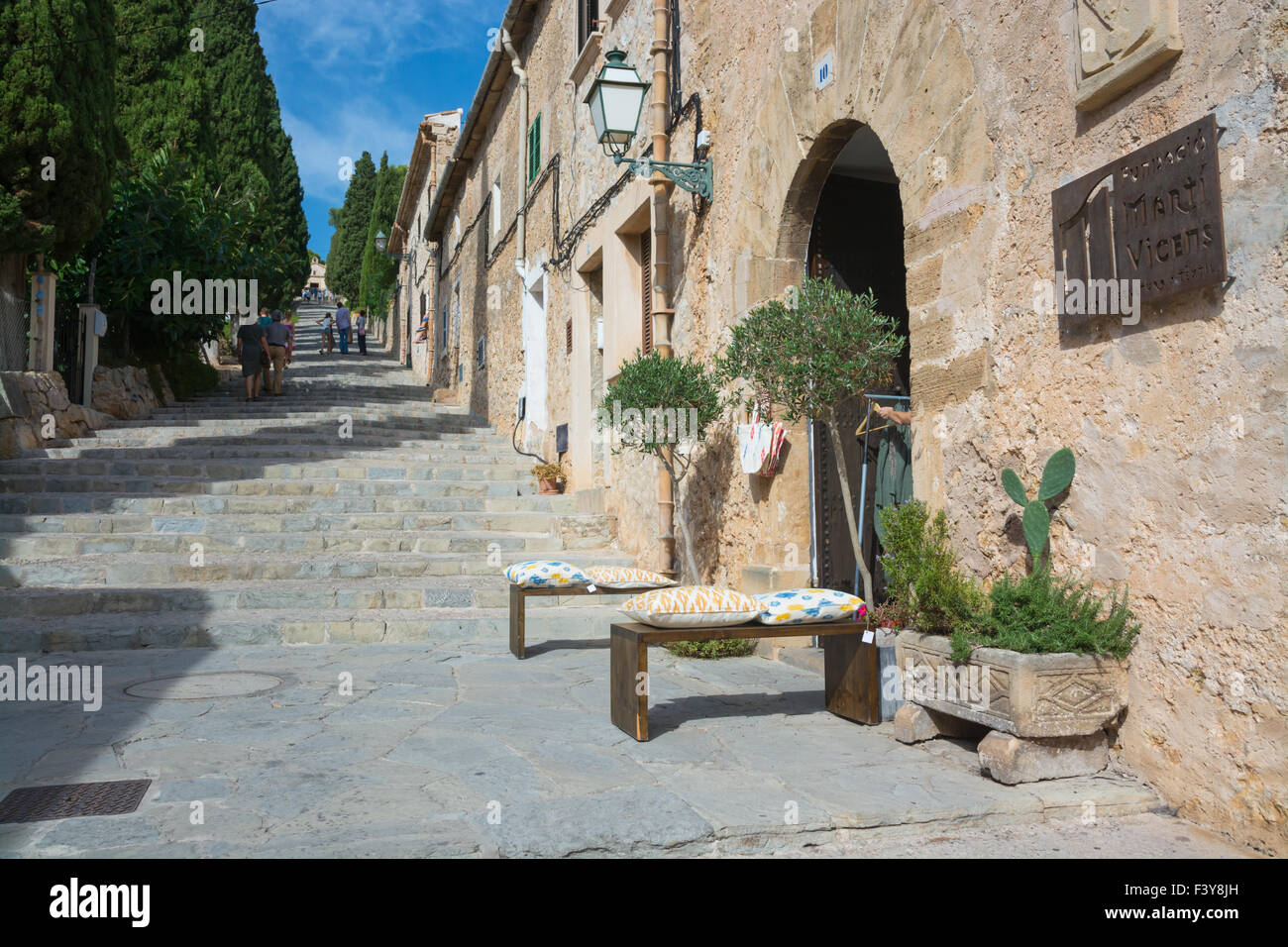 The Calvari steps in Pollensa Mallorca Stock Photo - Alamy
