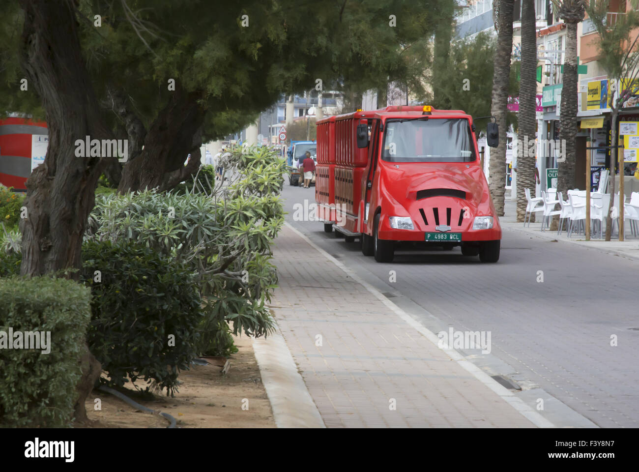 Red Tourist Mini-Train Stock Photo - Alamy
