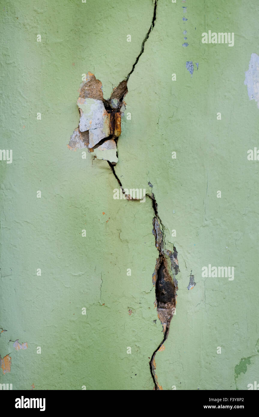 The background of grunge wall with crevice Stock Photo - Alamy