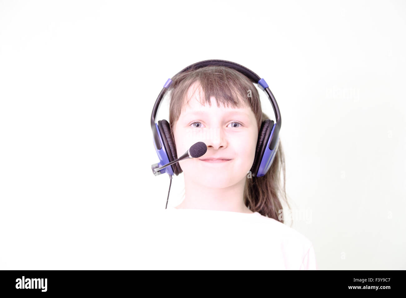 child in headphones Stock Photo - Alamy